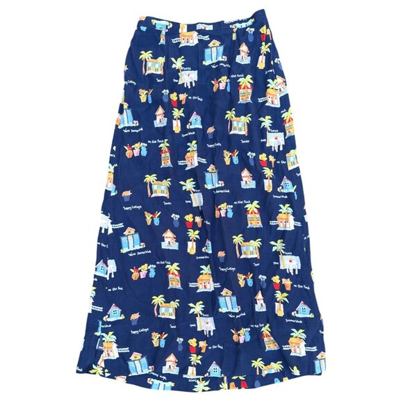 Melrose Studio | Skirts | Vintage Melrose Studio Blue Cottage Print ...